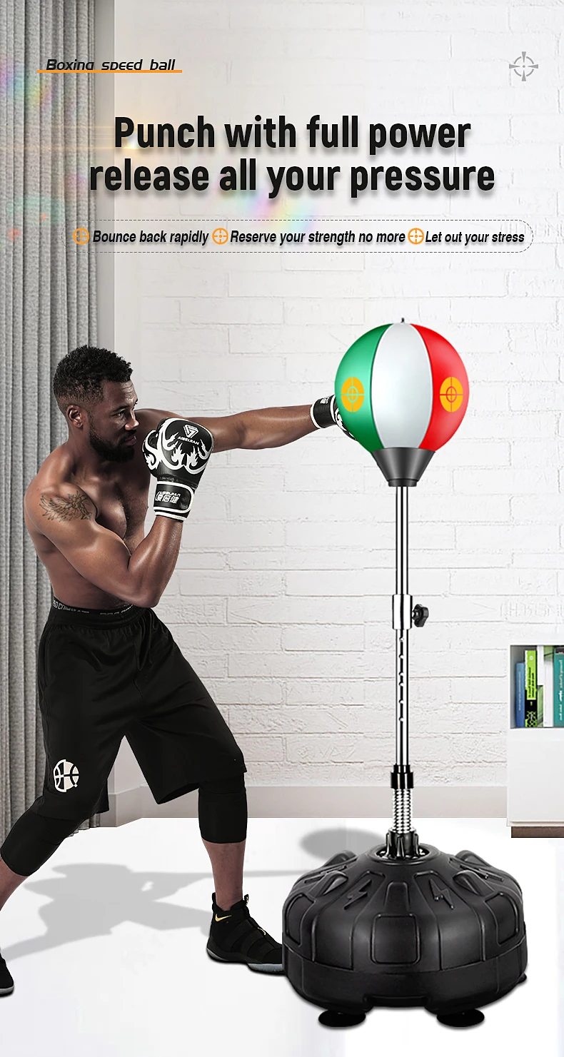Speed Adjustable Freestanding Boxing Punching Ball Reflex Boxing Ball ...