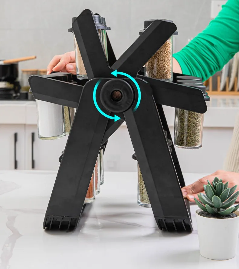 Multifunctional Rotating Spice Rack - Organize Your Kitchen