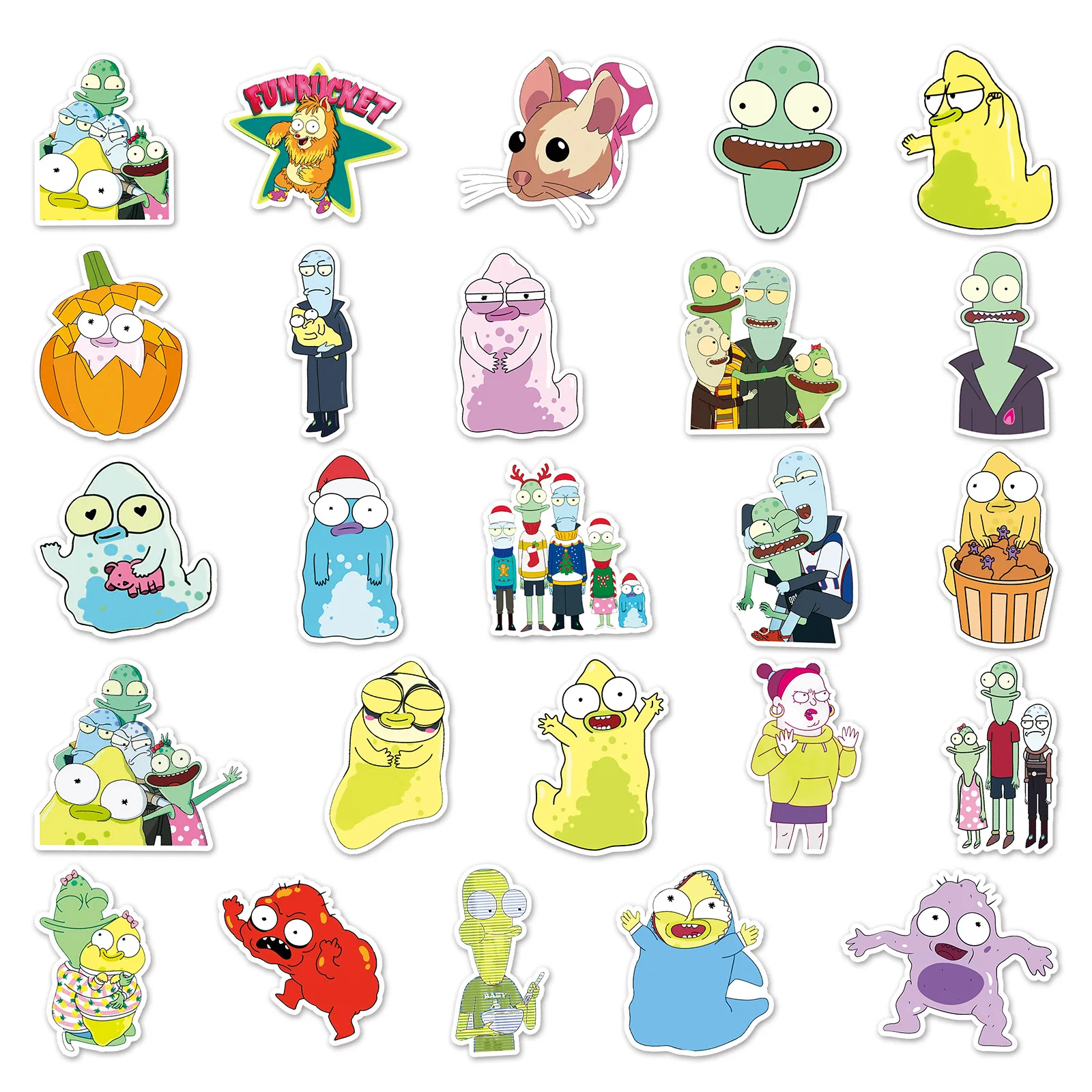 50pcs Cool Cartoon Solar Opposites Stickers For Boy Child Laptop Car ...