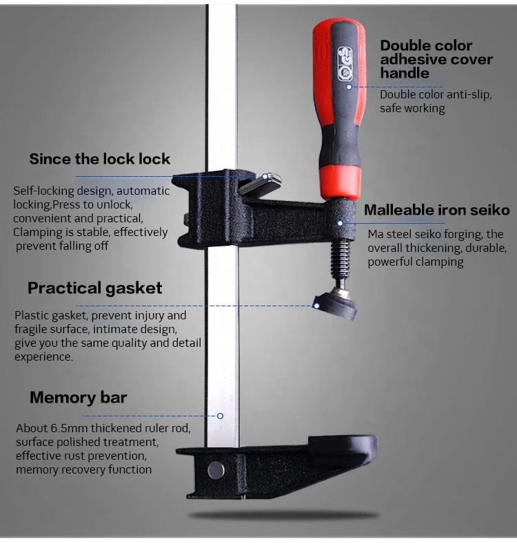 6 Inches Conventional F Clamp for Woodworking and Other Things