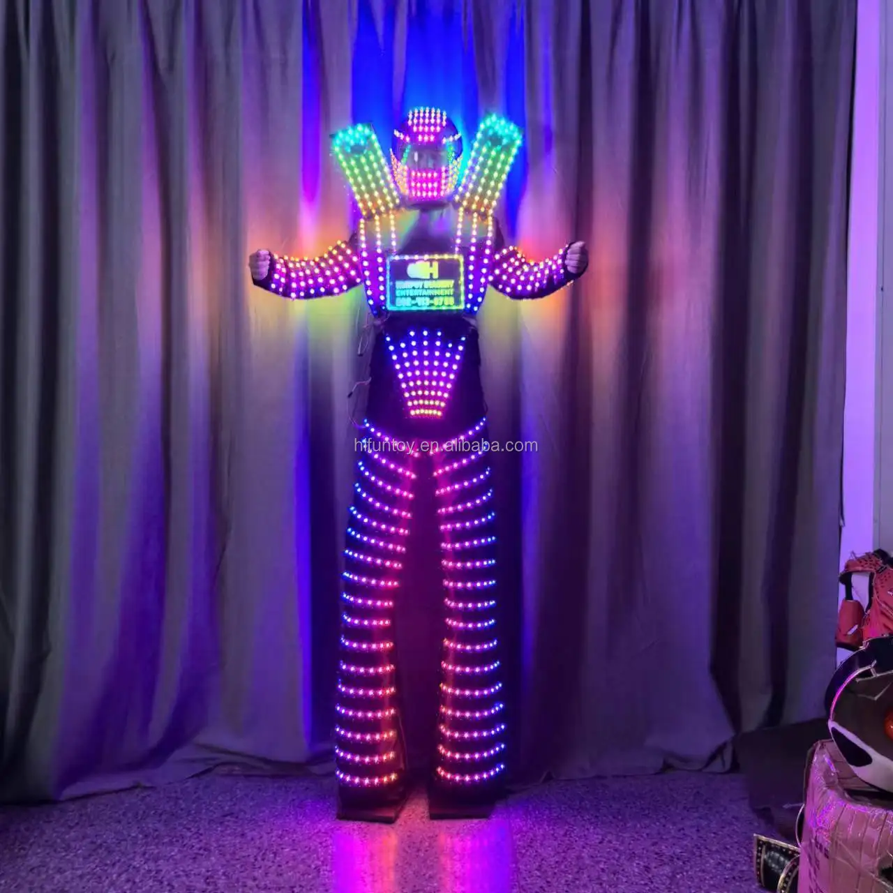 Super Predator LED Stilts Walker Robot Costume With LED Screen Led ...