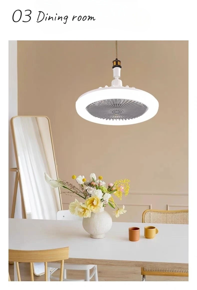 LED Ceiling Fan with Lighting Lamp Remote Control for Bedroom