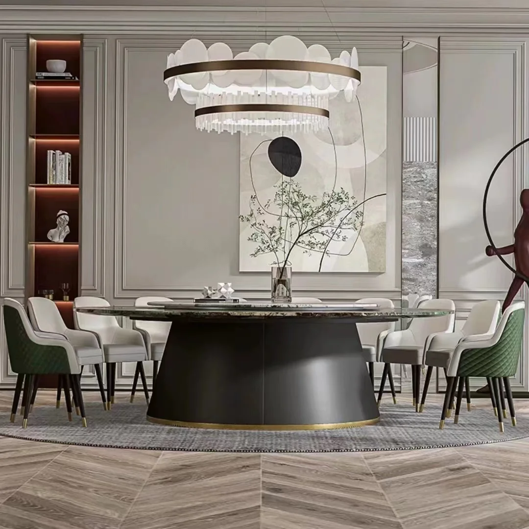 Stainless Steel Round Dining Table Set with 4 Chairs for Restaurant ODM