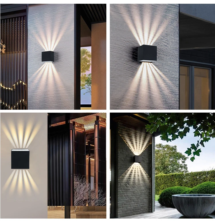 Round Square Surface Mounted Exterior Wall Lamp Led Lights Ip44 ...