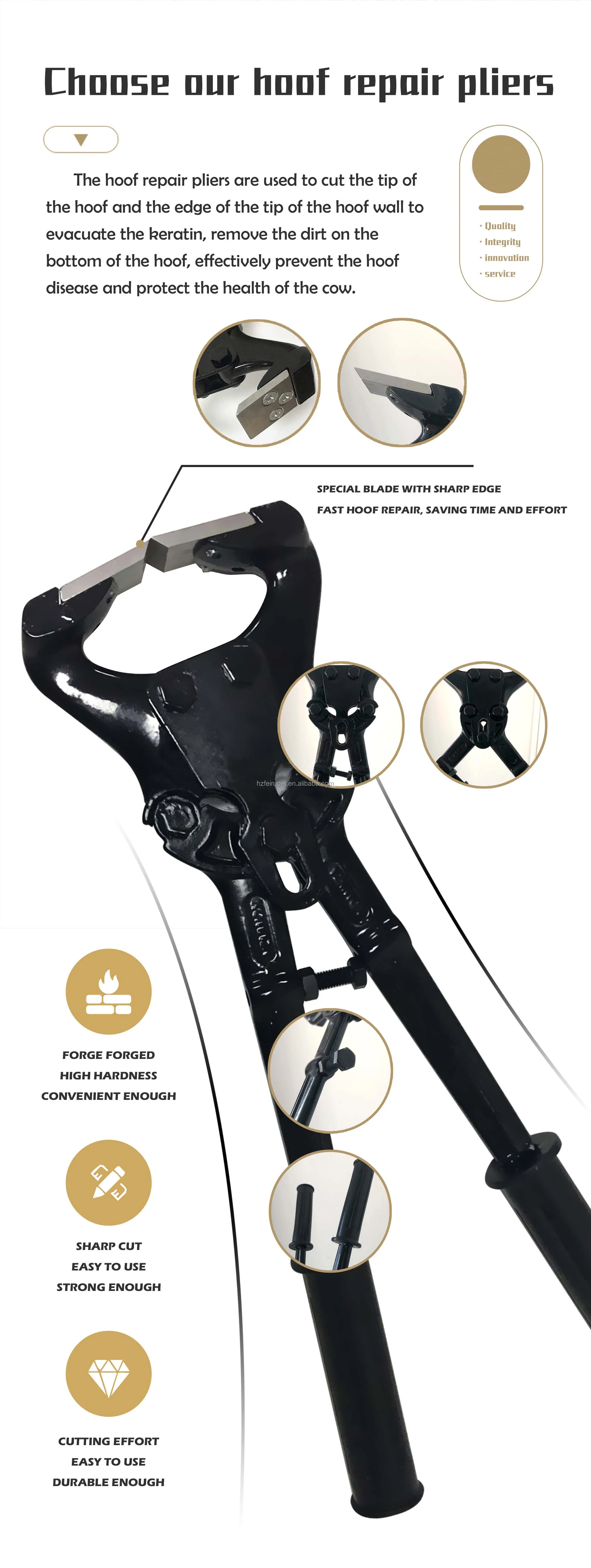 Cow Hoof Pincers Dairy Machinery Appliance Cattle Shoeing Pliers Horse ...