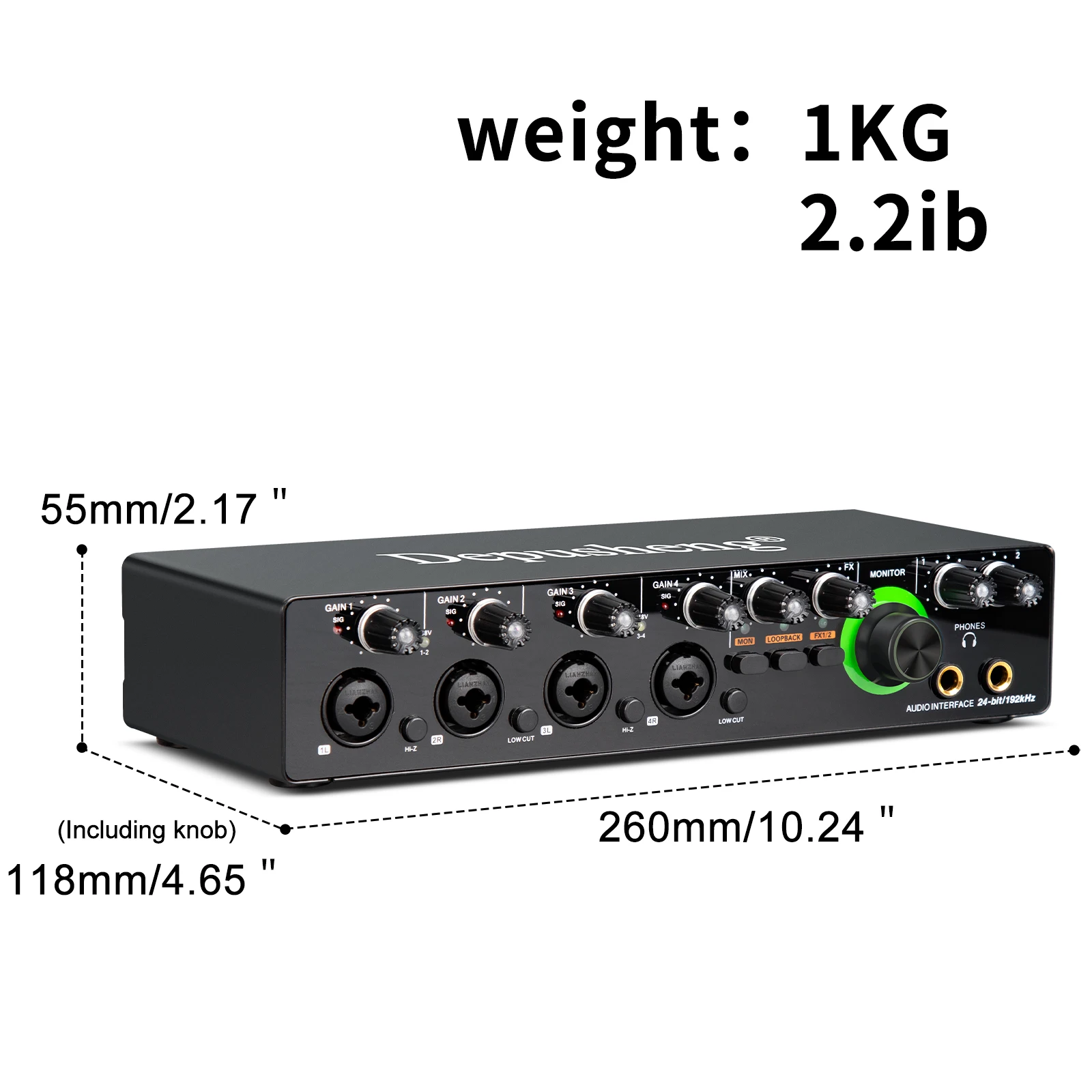 Mini 4 in 2 Out 24bit 192 Khz Mixer for Podcasting Studio