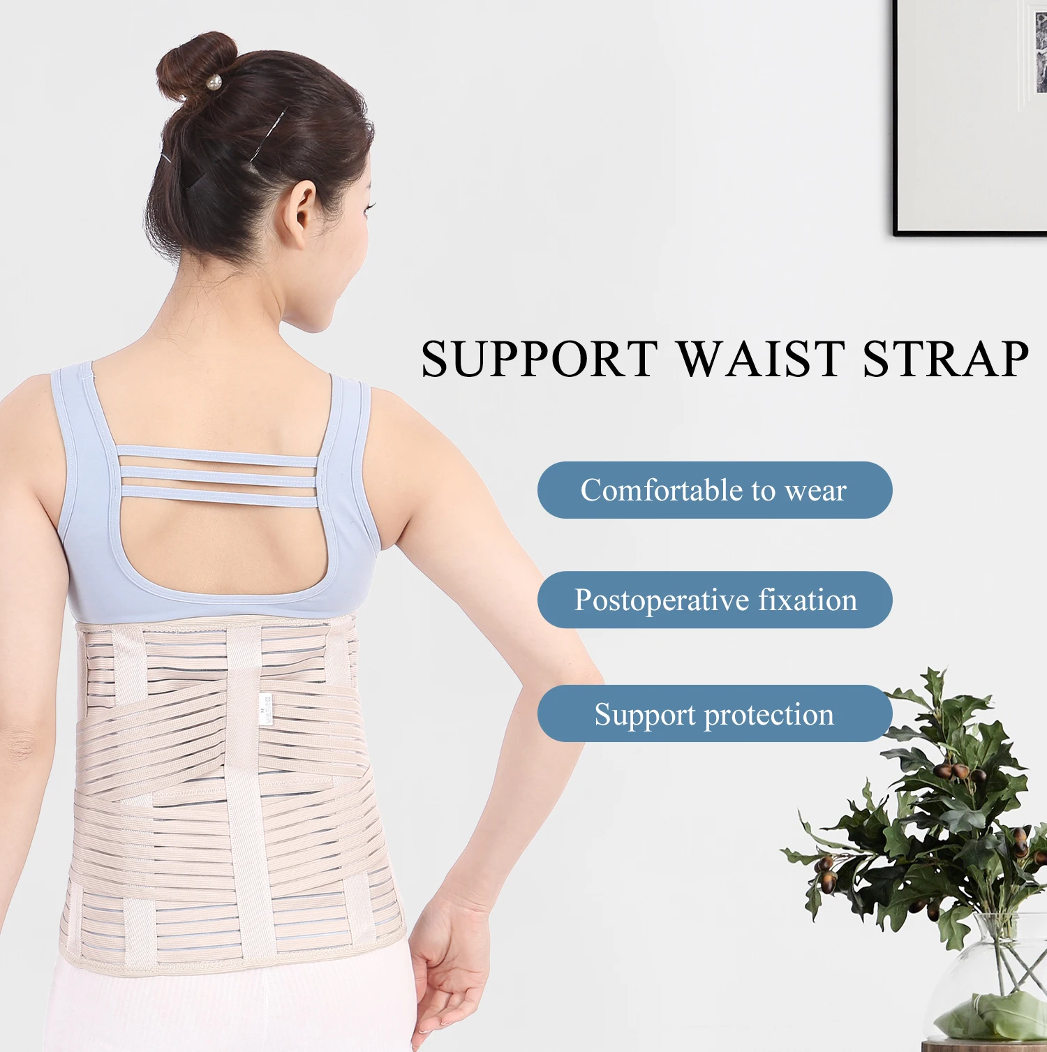 Medical Back Traction Lumbar Support Belt Removable Pad Breathable ...