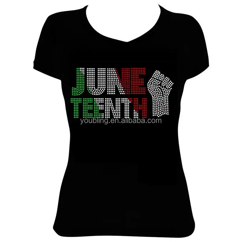 Custom Juneteenth Free-ish Since 1865 Rhinestones Transfer Design Motif ...
