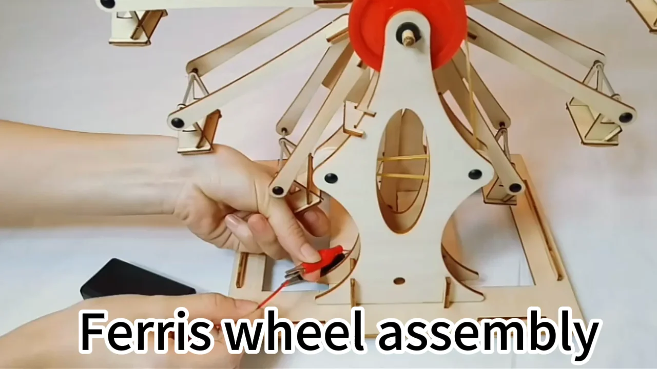 Hot Selling Belt Pulley Ferris Wheel Stem Wooden Educational Toy ...