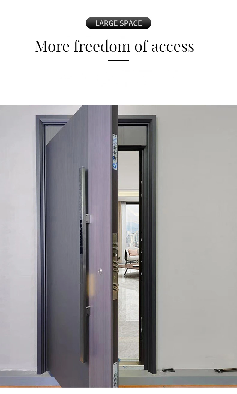 Aluminum Modern Luxury Security Metal Door for Residential Entry