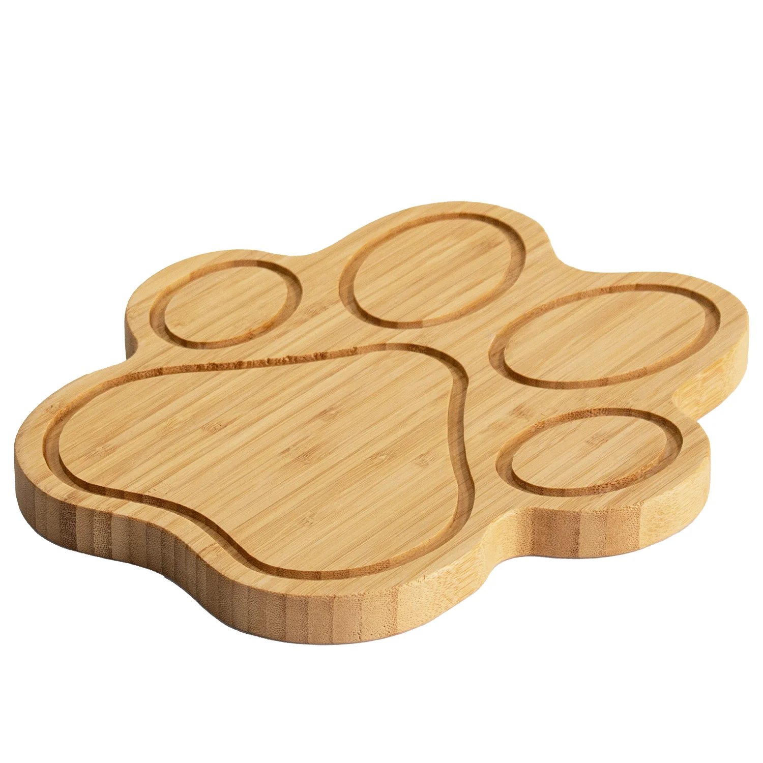Factory Dog Paw Shape Bamboo Cutting Board Chopping Block For Kitchen ...