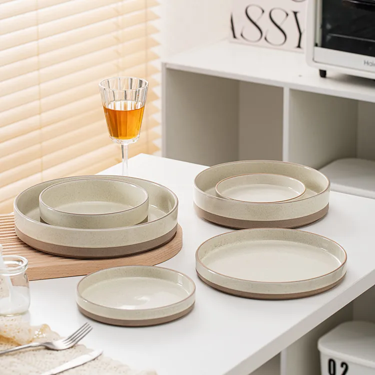 Nordic Modern Stoneware Tableware Dinnerware Sets Speckled Glazed ...