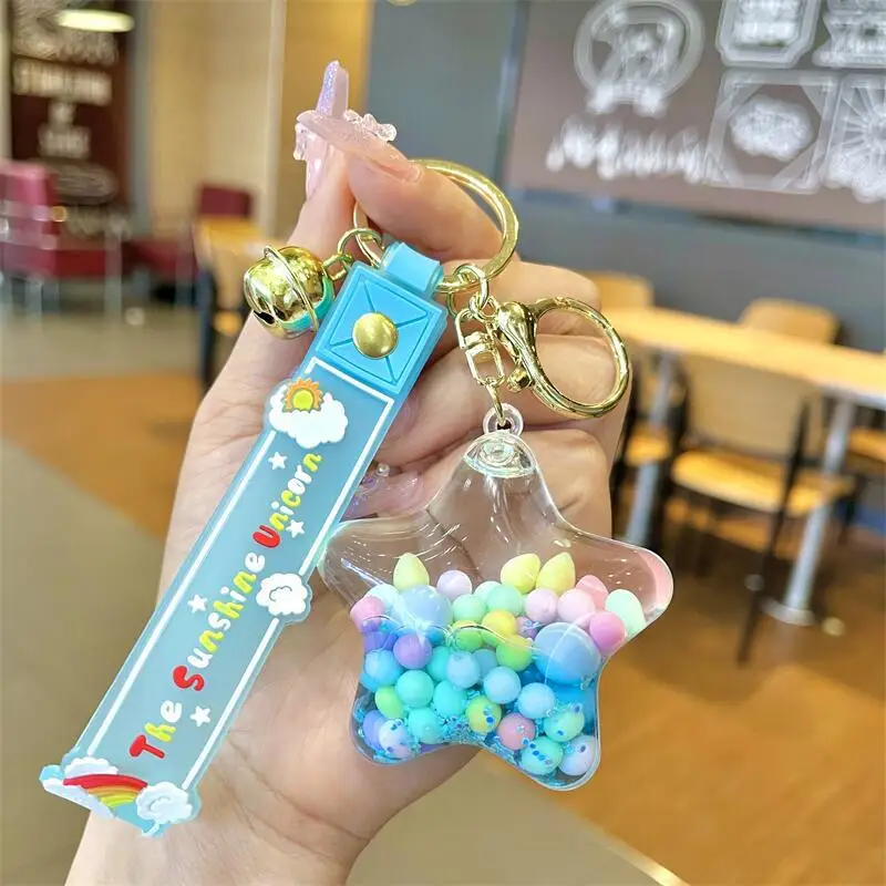 Kawaii Girl Keyring Holder - Cute Acrylic Bag Pendant & Key Ring for ...