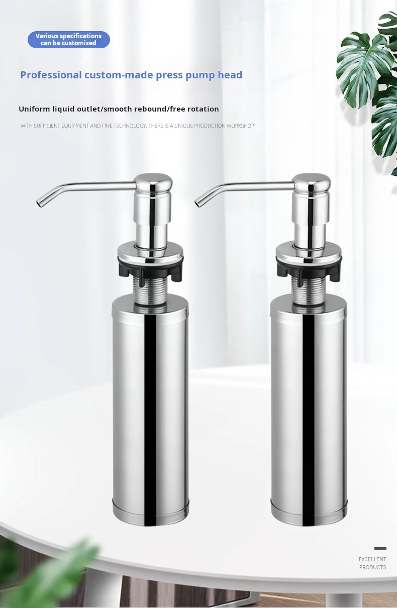Modern Look Stainless Steel Liquid Soap Dispenser Bottle Kitchen Faucet ...