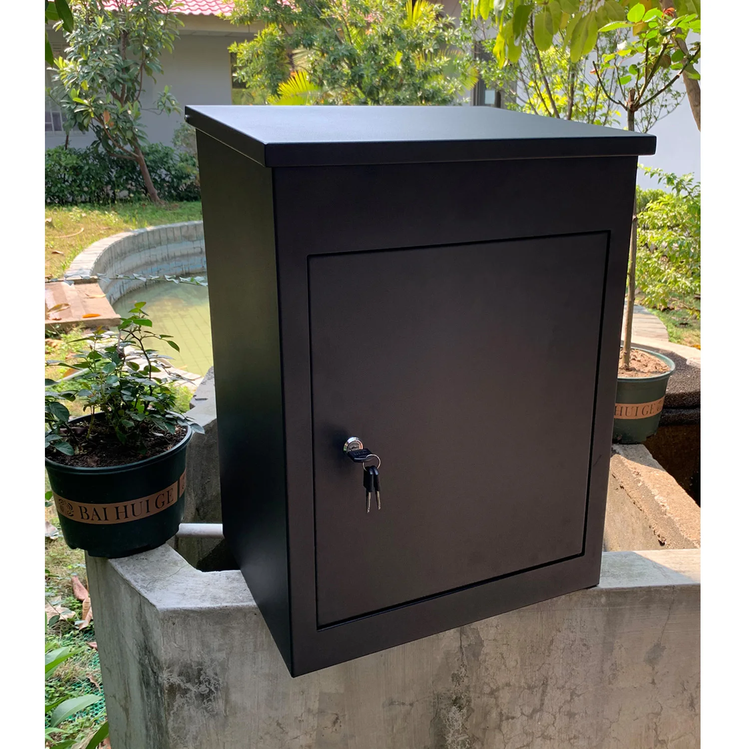 Smart Metal Waterproof Mailbox Outdoor Standing Style Delivery Parcel ...