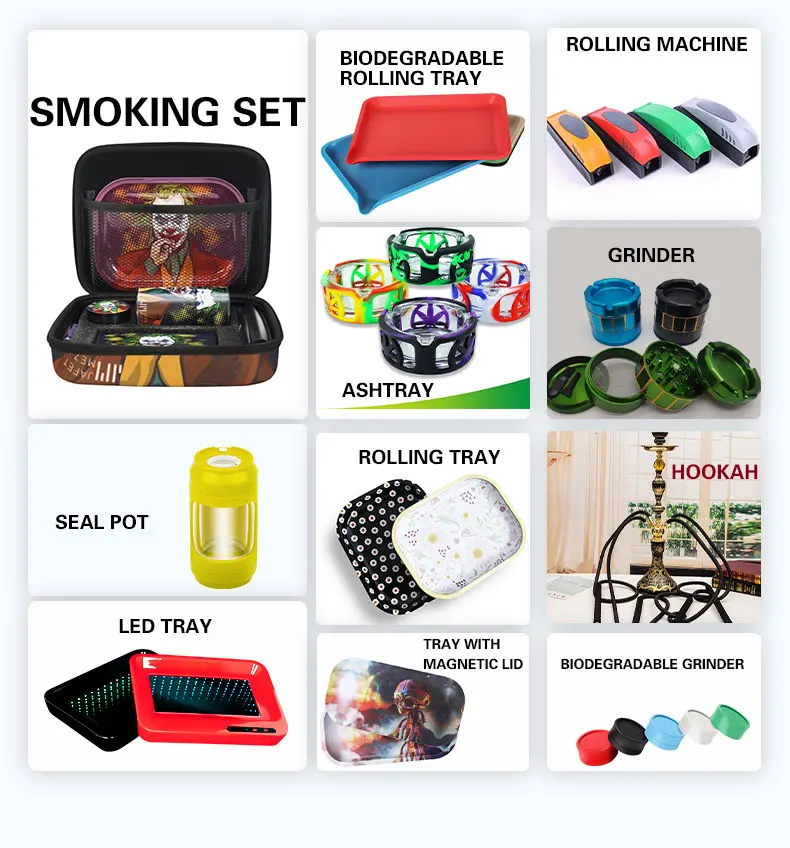 New Smoking Accessories Kit With Cigarette Rolling Custom Logo Rolling ...