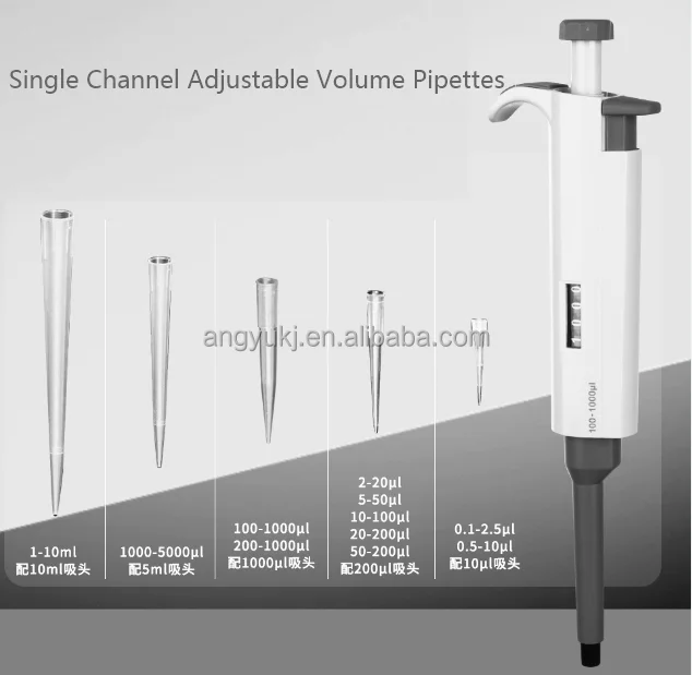 Wholesale Manual Single-Channel Adjustable Pipettes 100-1000ul Lab Use ...