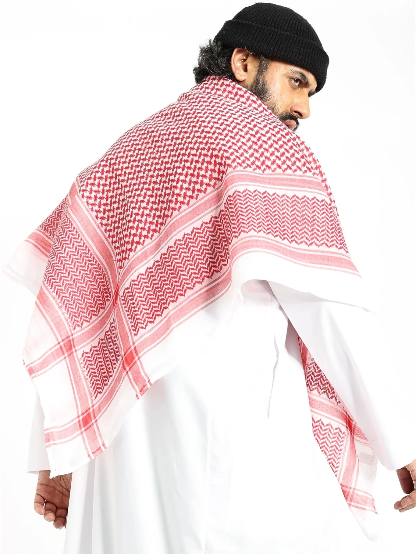 Adult Saudi Palestine Keffiyeh Red Shemagh Arab Premium Wrap Muslim ...