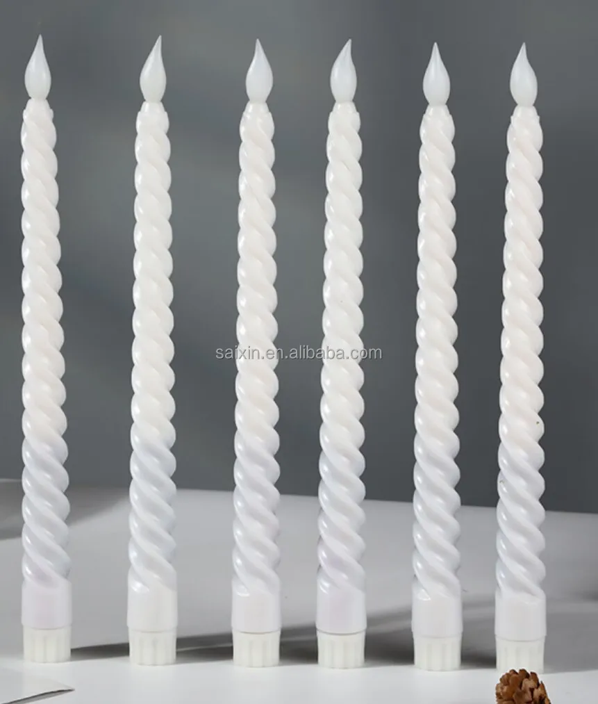 Classic Battery Electric Wick Light Taper LED Candles for Christmas ...