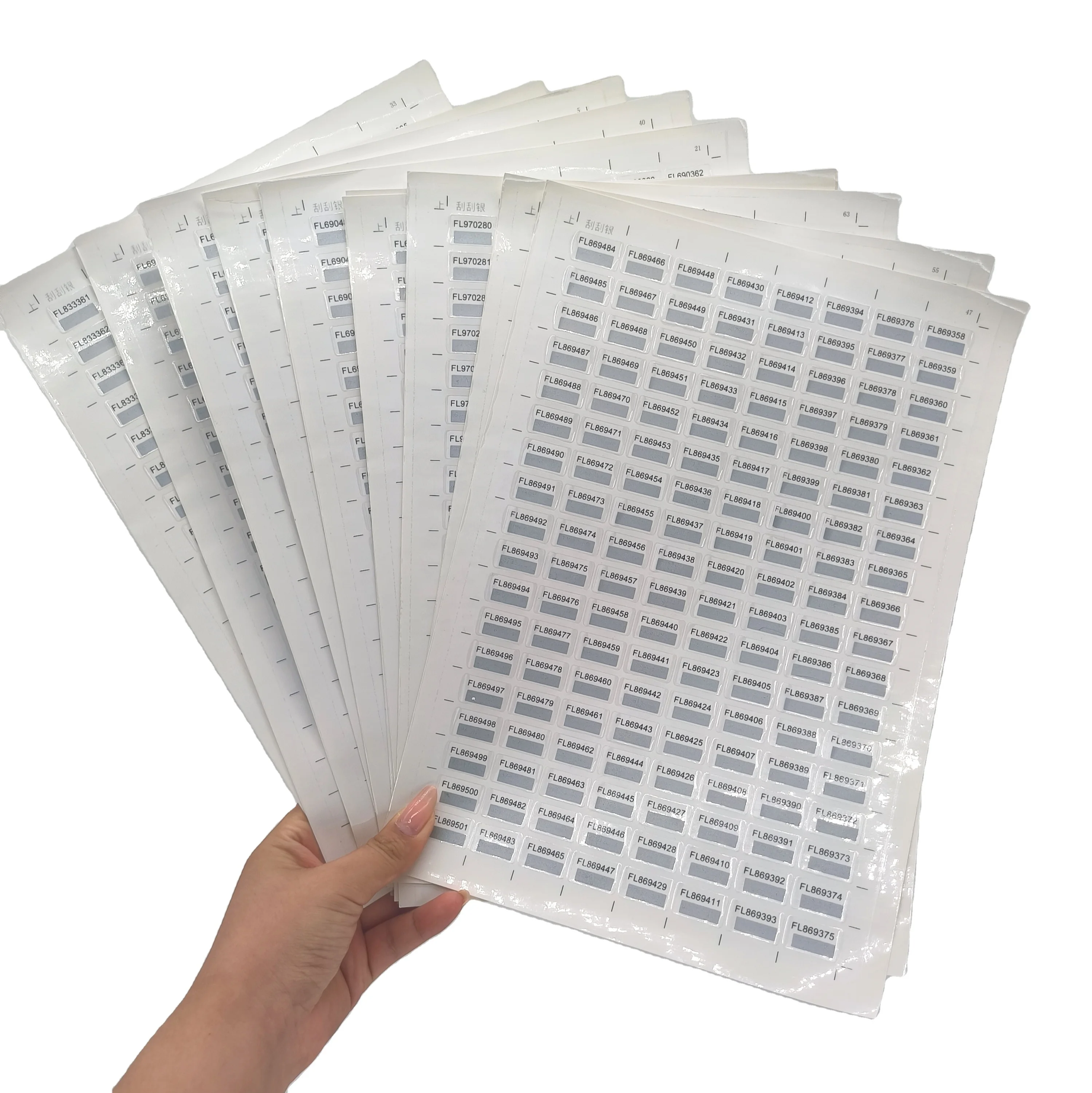 Custom Adhesive Anti-counterfeiting Label Sticker Color Serial Number ...