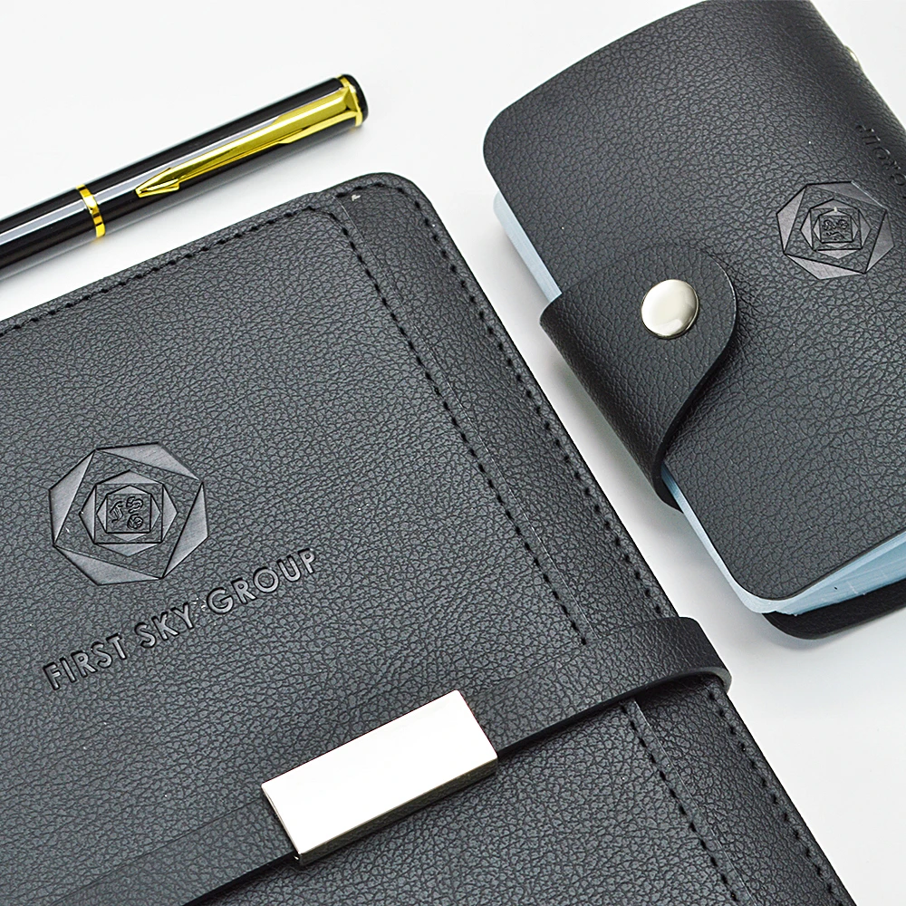 Business Gift Set - A5 Notebook, Card Holder, Keychain Pen