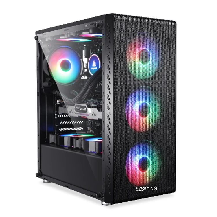 Gaming Atx Case Pc Gaming Case New Model Design Front Panel 3.0usb Side ...