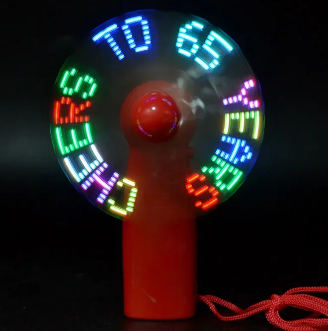 Portable Battery Operated Mini Hologram Fan with Custom LED Display