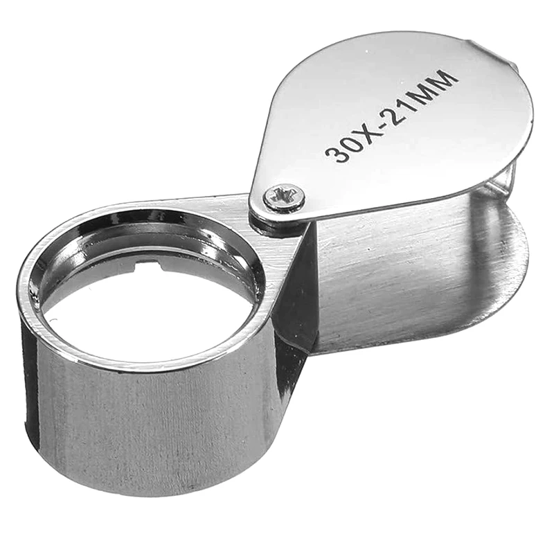 Pocket Eye Jewelry Loupe 30x 21mm Diameter Folding Zinic Alloy Metal ...