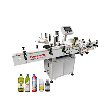 Automatic Adhesive Round Bottle Label Sticker Labeling Machine For ...