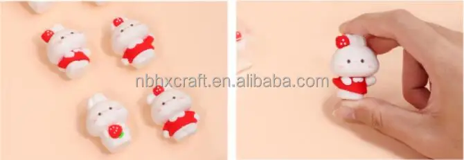 Strawberry Rabbit Decoration Eraser Cartoon Cute 3D Eraser Student ...