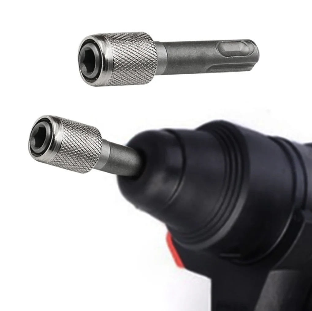 SDS-Plus Drill Chuck Adapter 1/4 Inch Hex Socket Drill Holder Converter ...