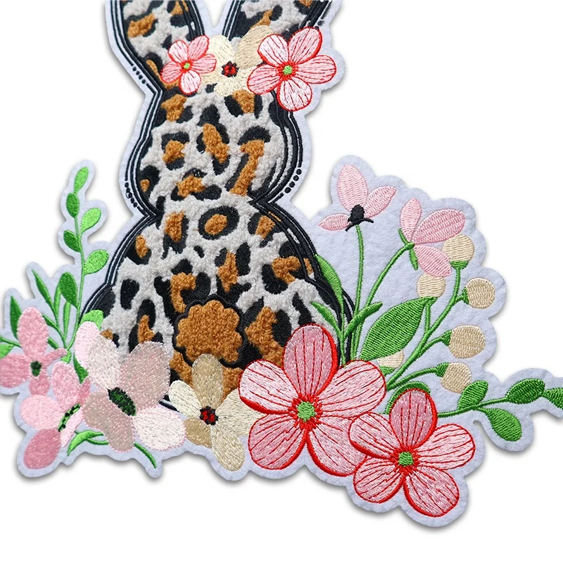 Custom Embroidered Easter Bunny Patches - Wholesale Available