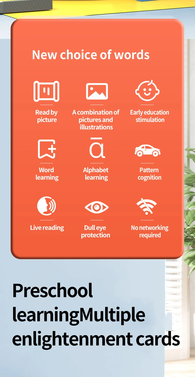 English Alphabet Flash Card Machine Custom Educational Talking Flash ...