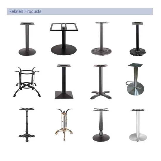 Bright Silver Metal Leg Table Bases Outdoor Dinning Table Base ...
