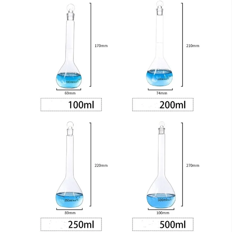 Chemistry Lab Equipment - Volumetric Flask with Ground Stopper