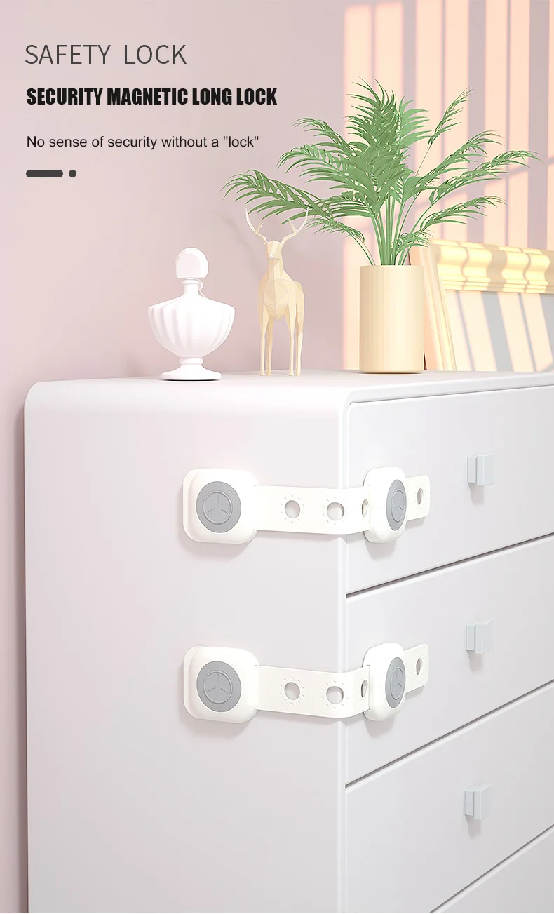 Adjustable Baby Safety Magnetic Lock Household Adhesive Drawer Cabinet ...