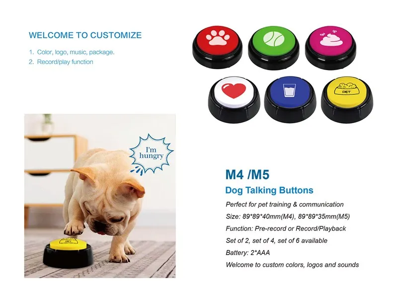 Cheap Custom Speaking Button for Cat Dog Buzzer Training