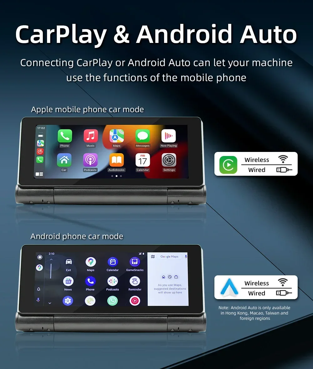 Universal Car MP5 Player 6.86 Inch Wireless CarPlay Android Auto ...