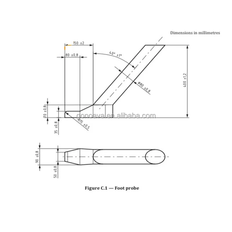 Iec 60335 Foot Probe/feet Test Probe Ul 1447 - Buy Foot Probe,Feet Test ...