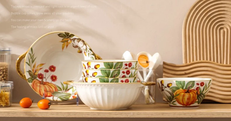Pumpkin Dinnerware Set - Exquisite Ceramic Tableware