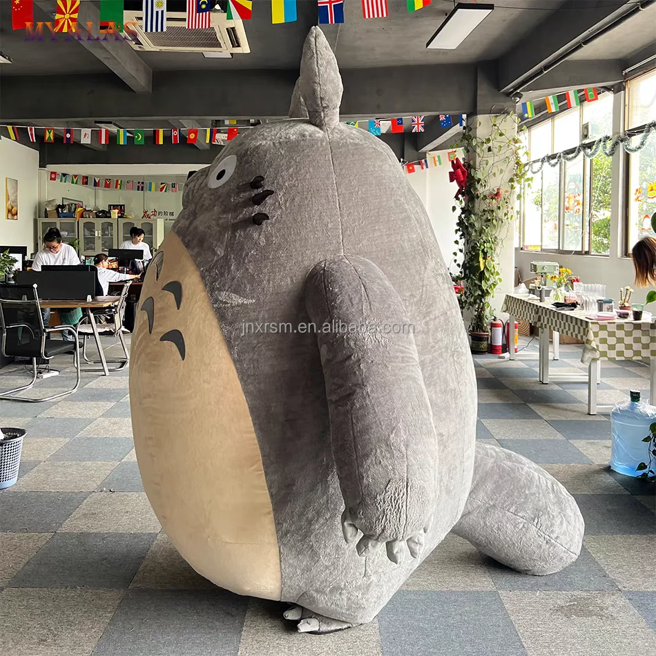 Totoro Inspired Inflatable Fat Suit for Adults & Kids - Padded Cat Costume for Halloween ...