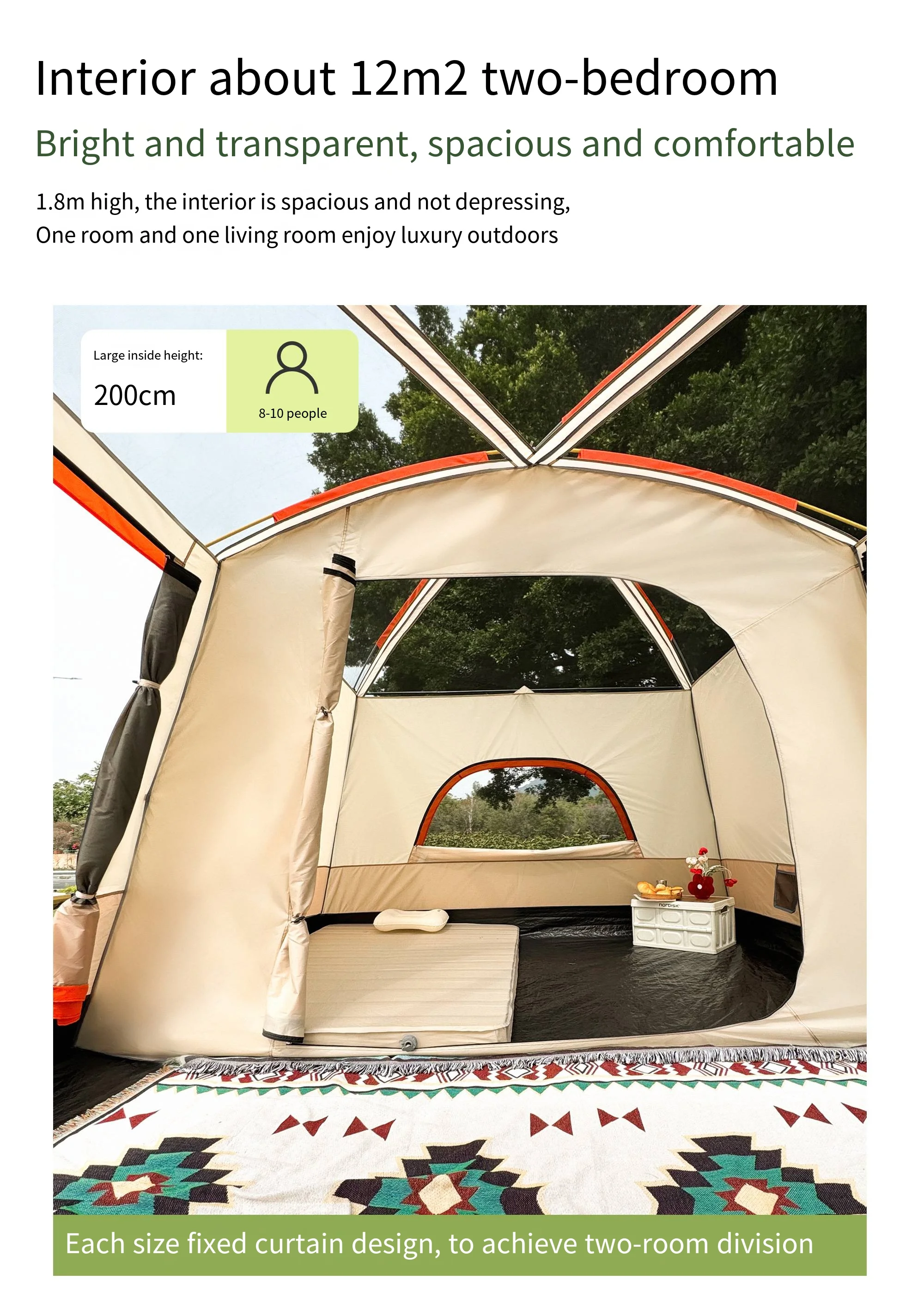 Gofun 096 PRO Park Waterproof Family Camping Tent for 4-6 Persons