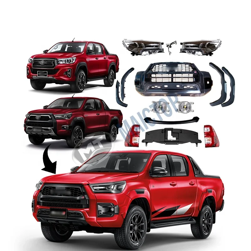 MAICTOP Car Accessories Facelift Front Bumper Grill Bodykit for Hilux ...