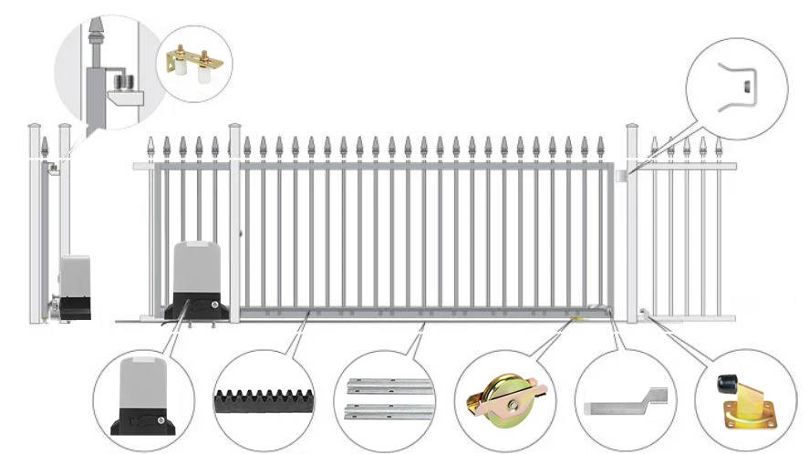 Sliding Gate Accessories Fitted Outside Install Gate Catch Door Stopper ...