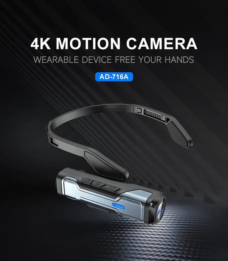 4K Wifi Video Camera with 140° Wide Angle Lens