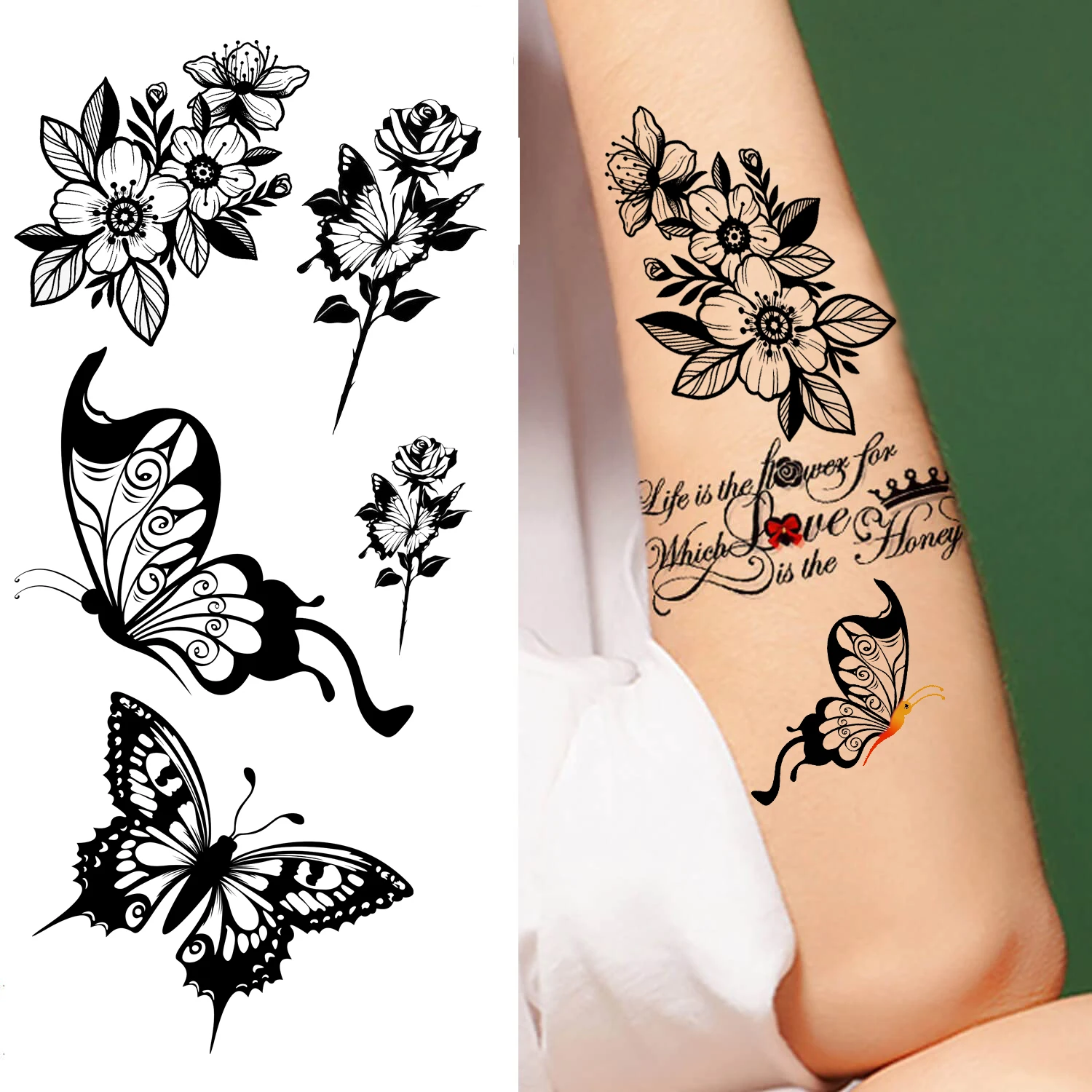 Laser Print A4 Waterproof And Sunscreen Water Transfer Tattoo Sticker ...