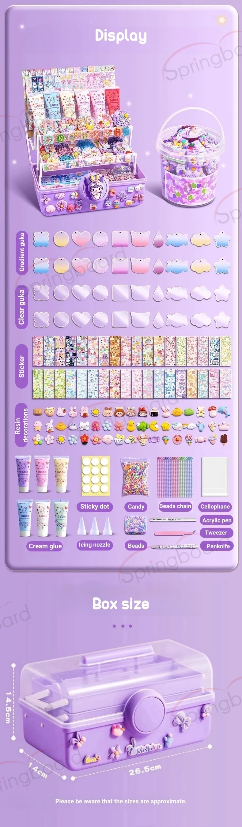 2024 Hottest Cream Glue Guka Diy Material Kit With Organizing Box Guka ...