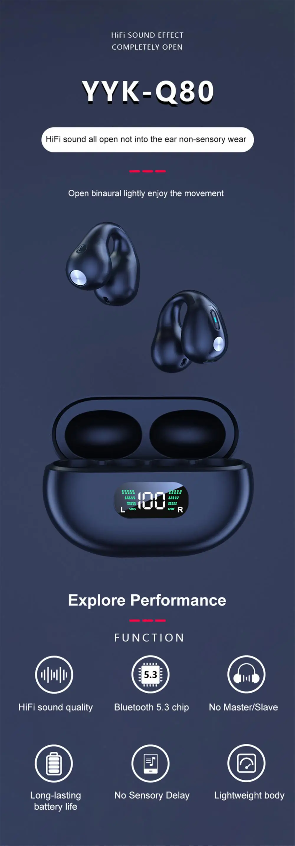 YYK-Q80 Wireless Earbuds - Best Selling Electronic Product