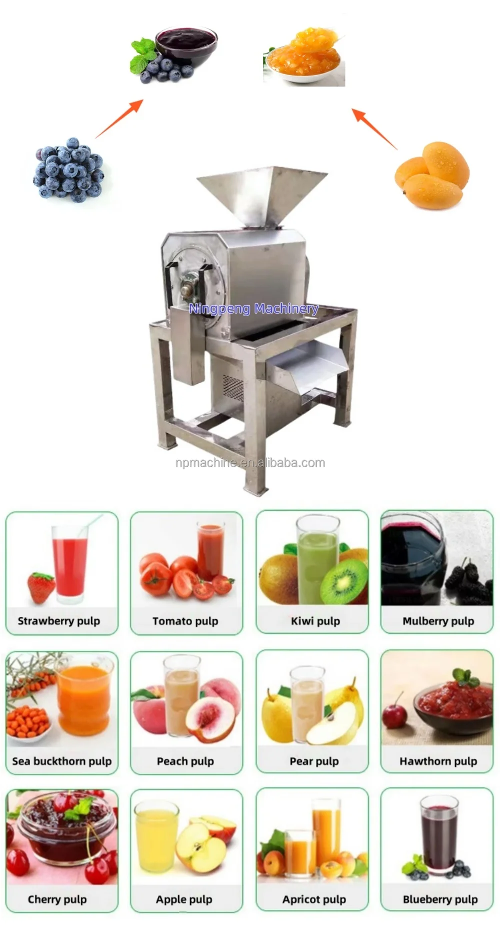 Fruit Pulping-Machines Mango Destoner And Pulper Machine Mini Mango ...