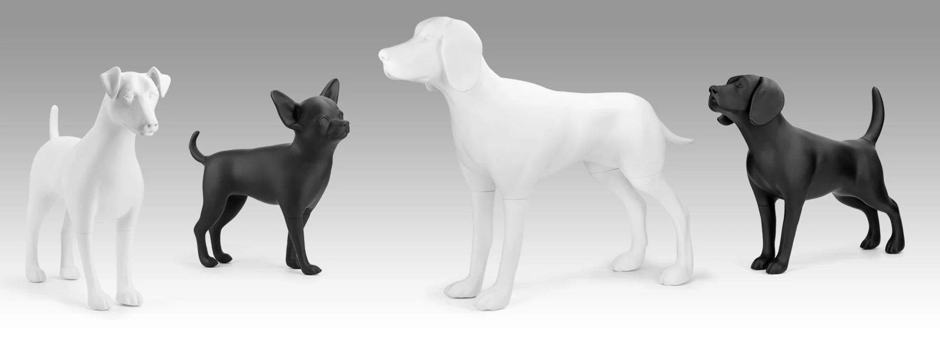 Hanyang Wholesale Doberman Pinscher Big Size White Black Fiberglass ...